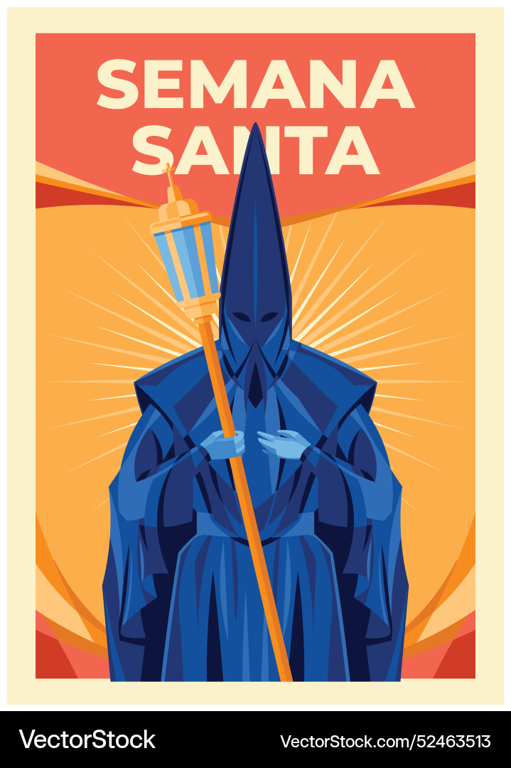 Holy week poster template concept Royalty Free Vector Image