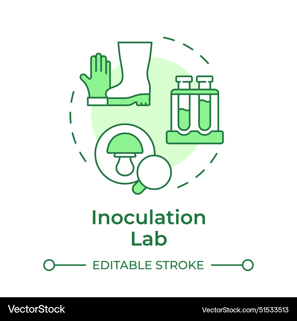 Inoculation lab soft green concept icon Royalty Free Vector