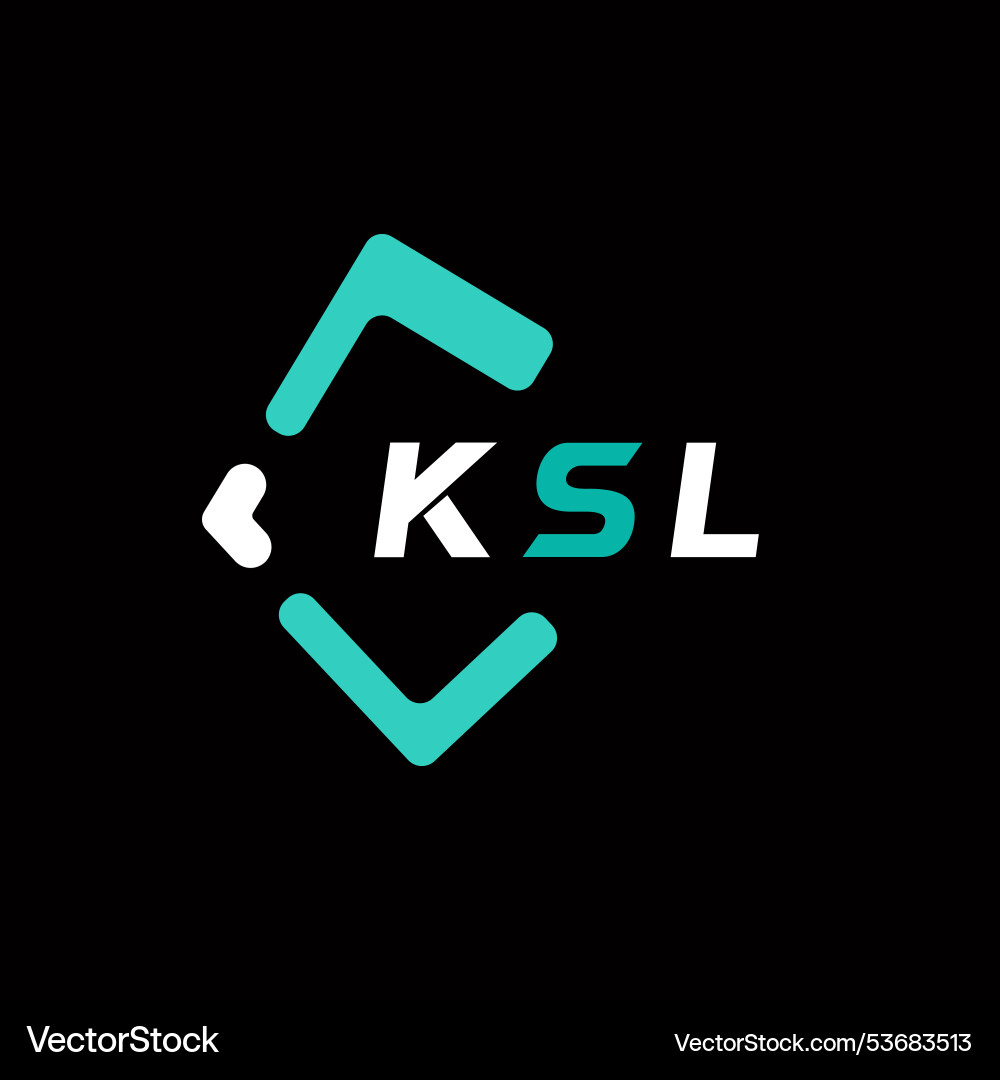 Ksl creative minimalist letter logo unique Vector Image