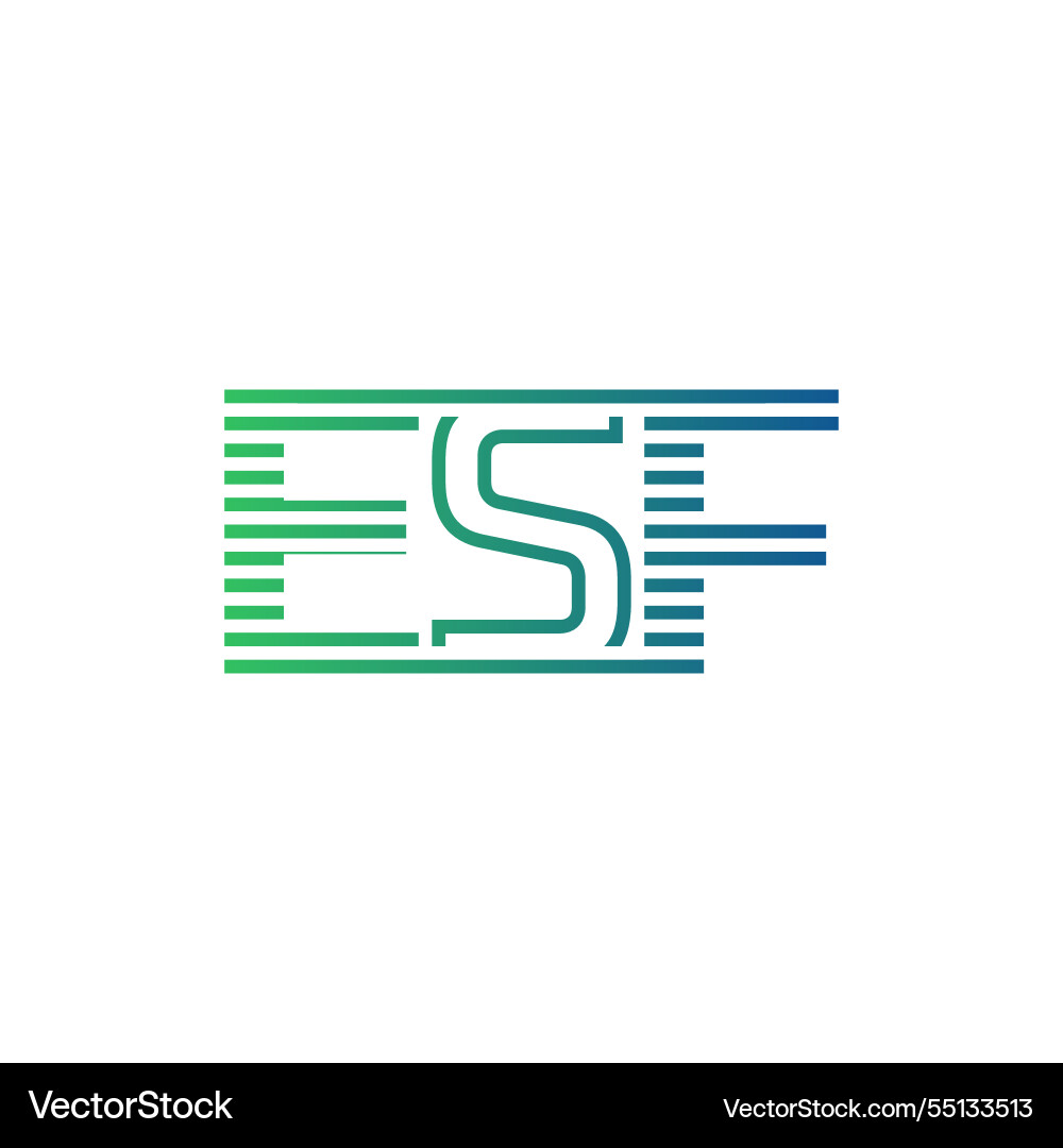 Modern esf logo design letter minimalist Vector Image