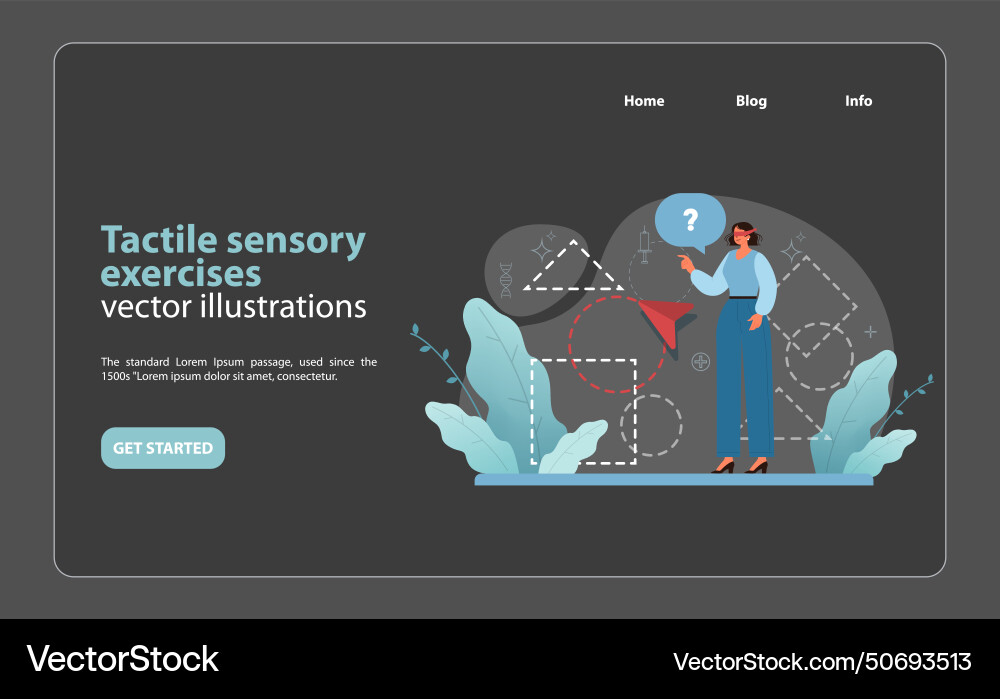 Tactile sensory exercises engaging Royalty Free Vector Image