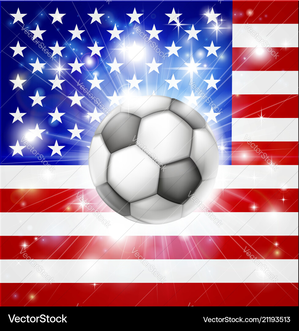 Usa soccer flag Royalty Free Vector Image - VectorStock