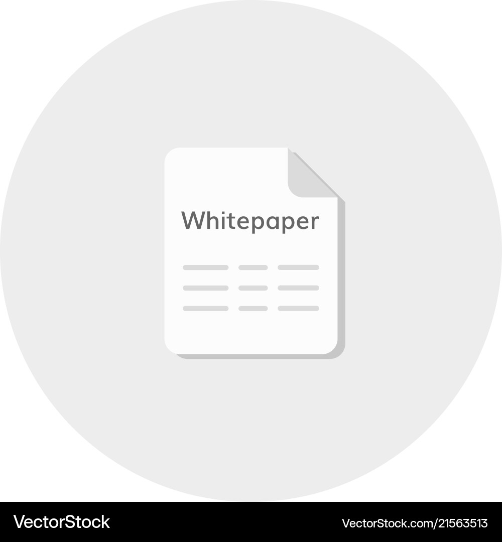 Whitepaper Icon - ICO Document Royalty Free Vector Image
