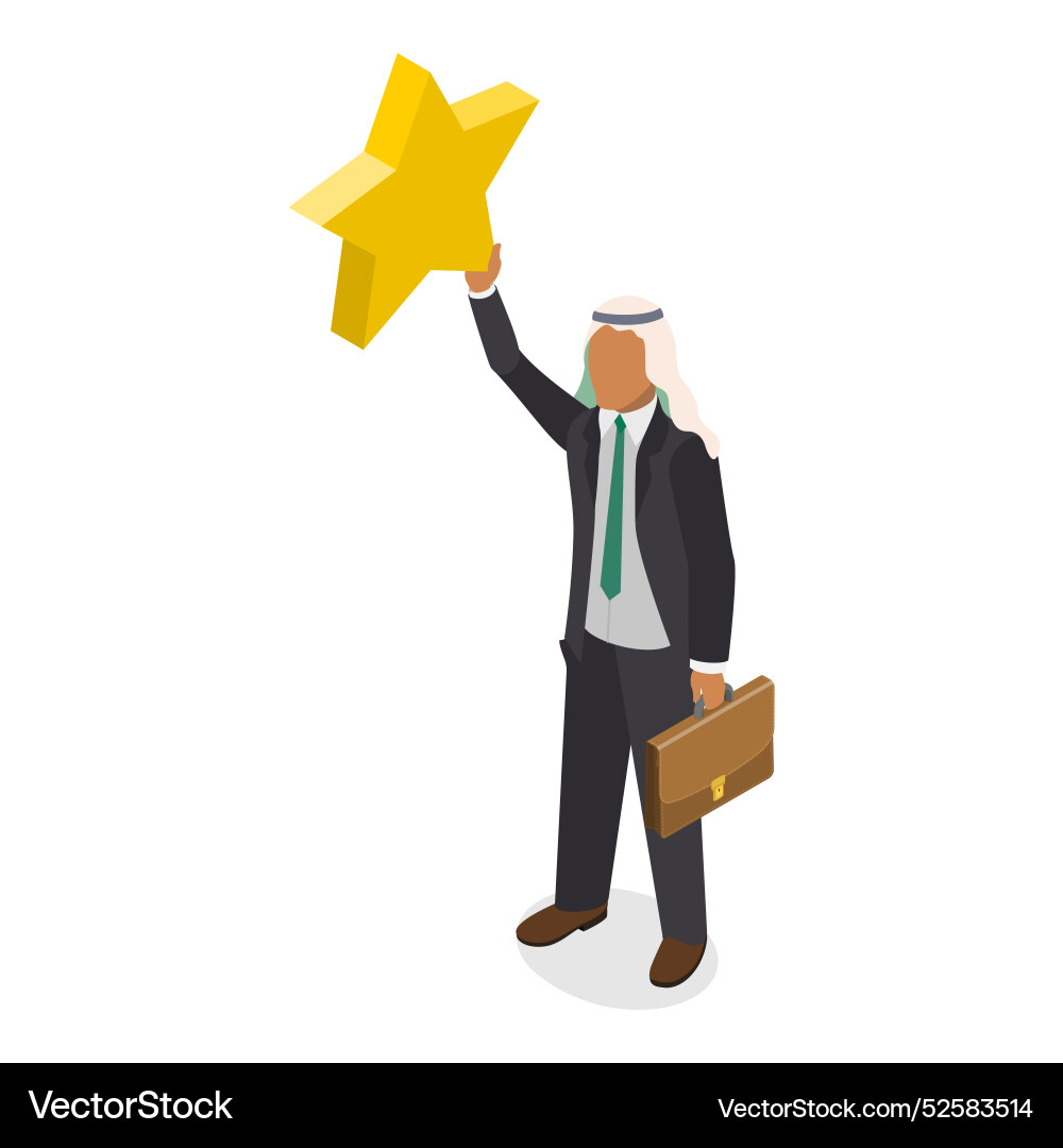 3d isometric flat of client Royalty Free Vector Image