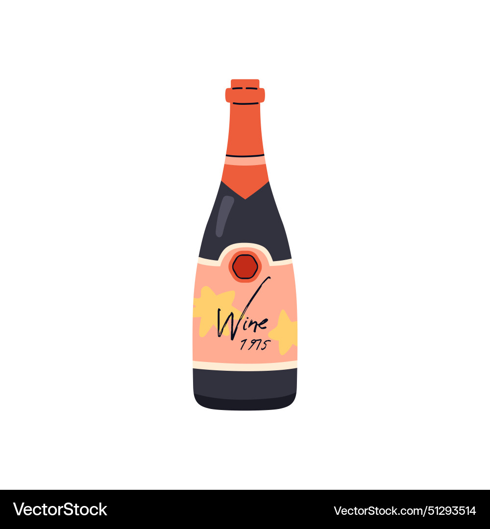 A bottle of wine Royalty Free Vector Image - VectorStock