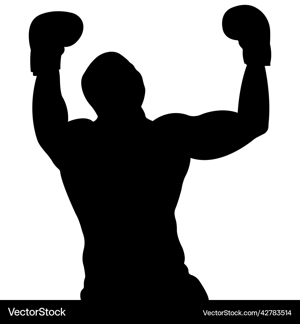 Boxer Silhouette Boxer Silhouette Hand Drawing. Graphic Assets In The