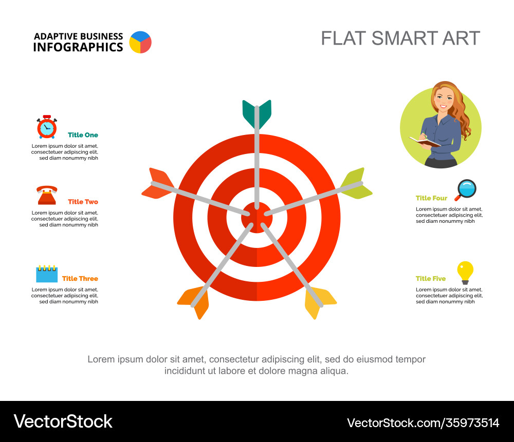 Business Tor Slide Template Lizenzfreies Vektorbild