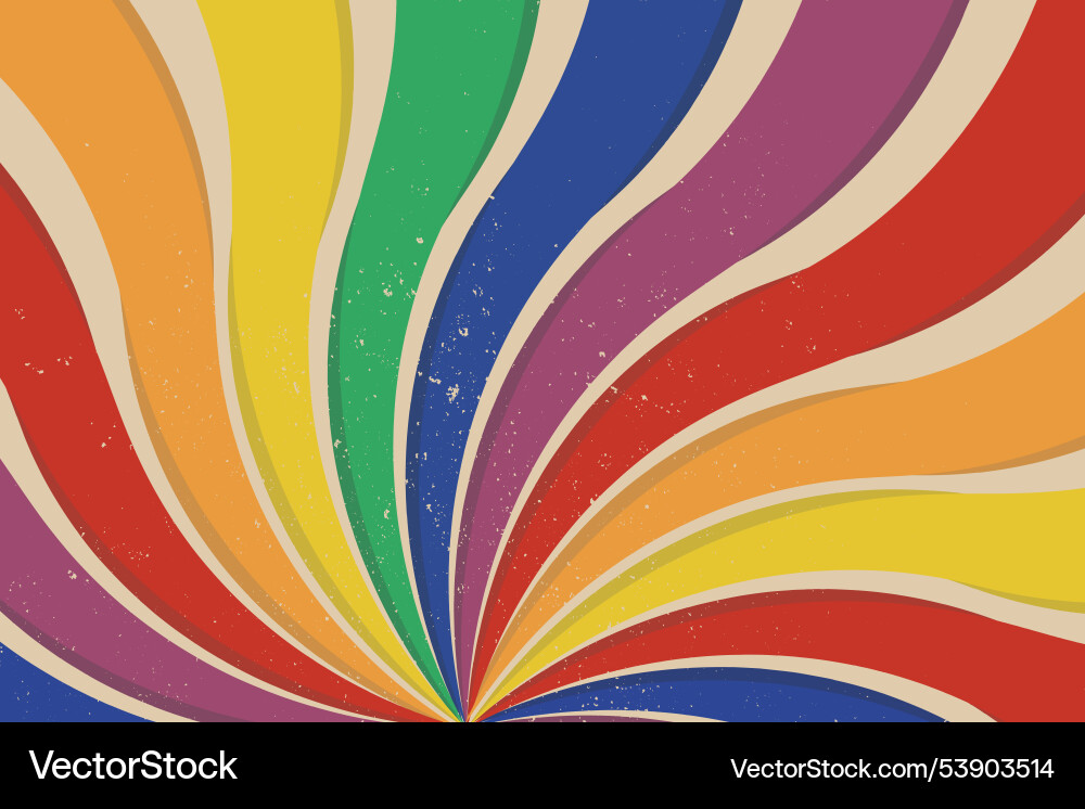 Colorful grunge pinwheel retro circus rays Vector Image
