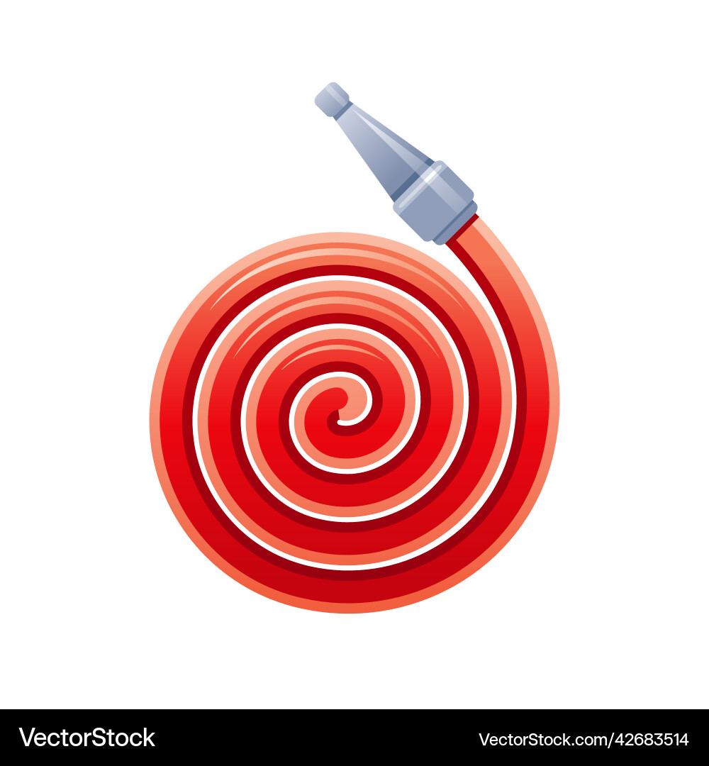 Fire hose icon water pipe in reel Royalty Free Vector Image