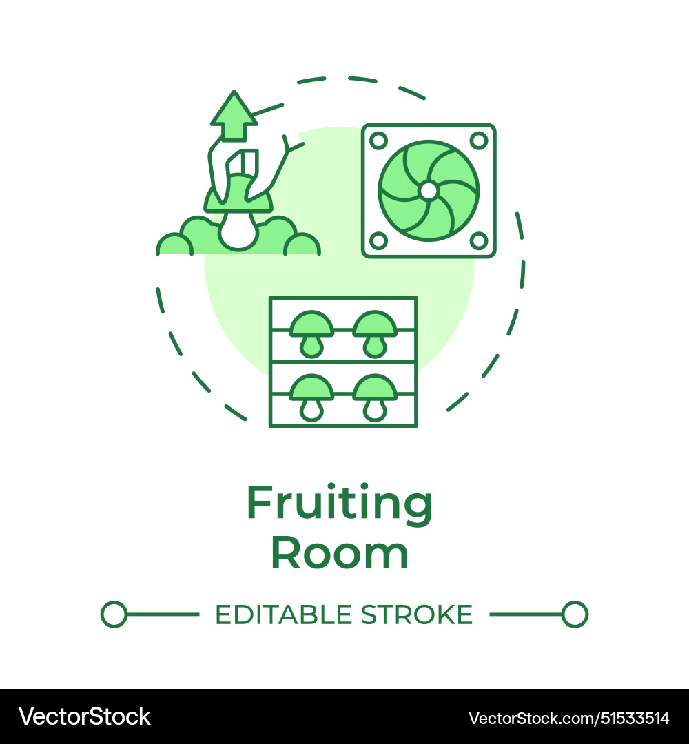 Fruchtraum weiche grüne Konzept-Ikone Lizenzfreier Vektor
