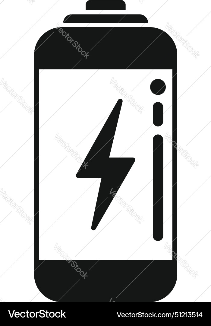 Full energy battery icon simple load Royalty Free Vector