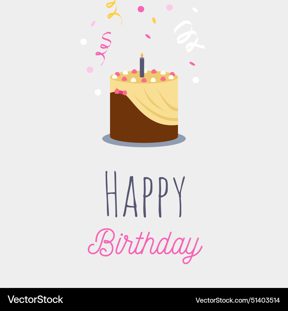 Happy birthday typography card Royalty Free Vector Image