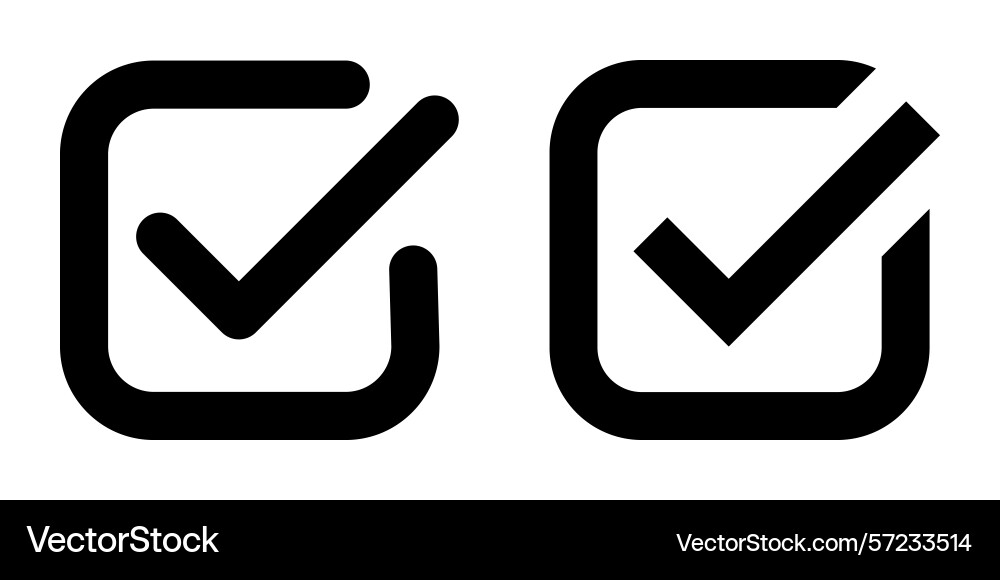 Icon-Set mit flachen Markierungen in Quadrat Vektorbild