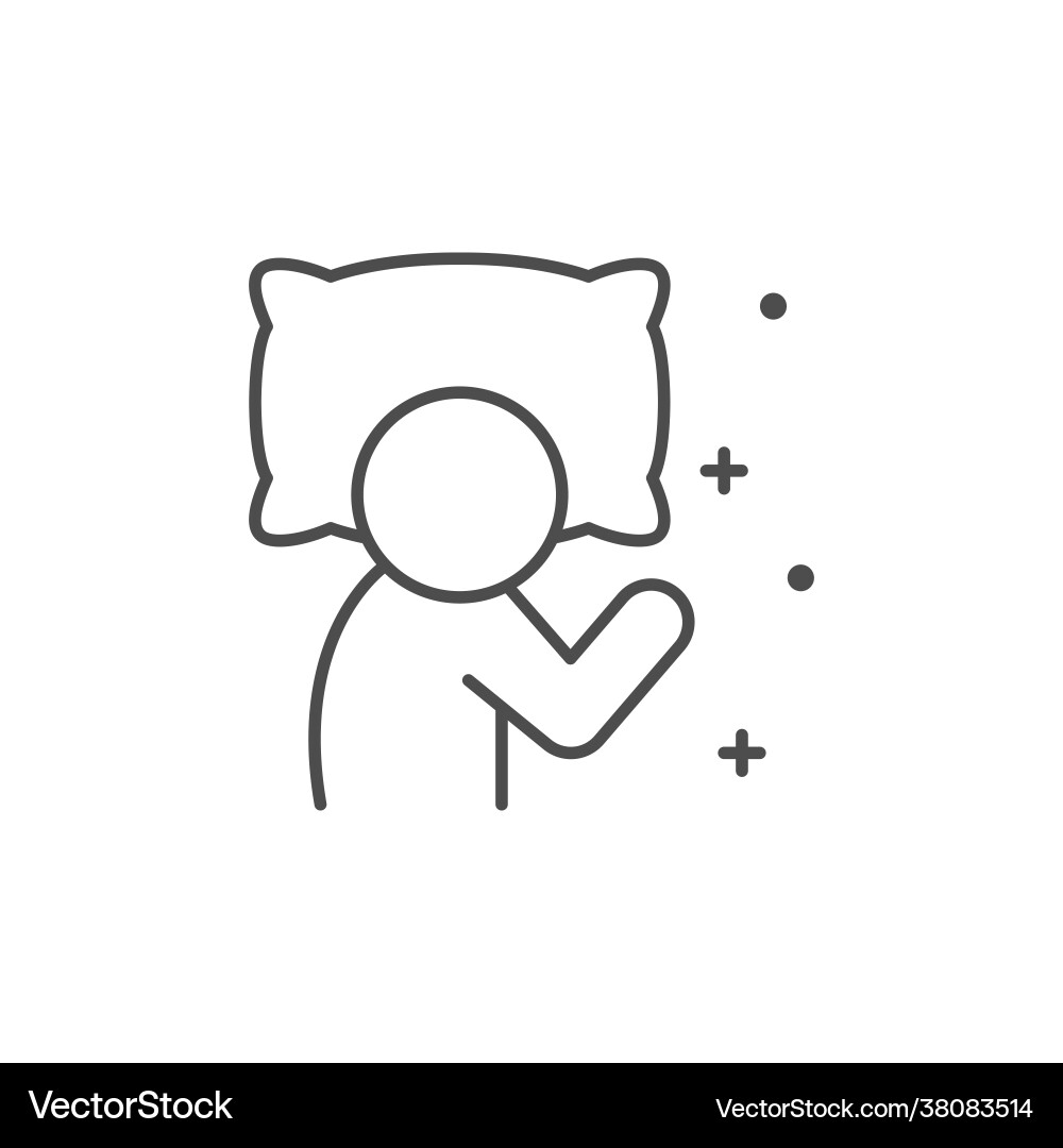 Sleeping person line outline icon Royalty Free Vector Image
