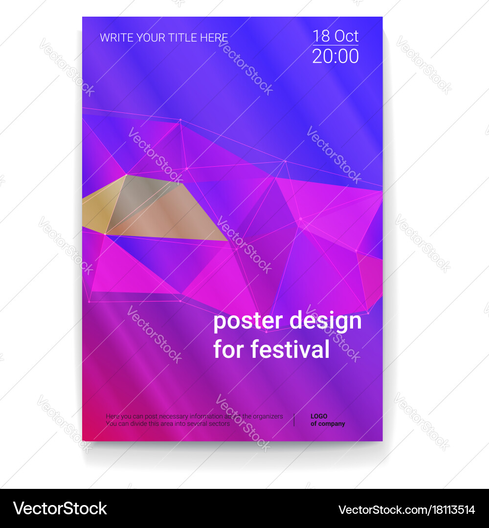 Template poster design layout Royalty Free Vector Image