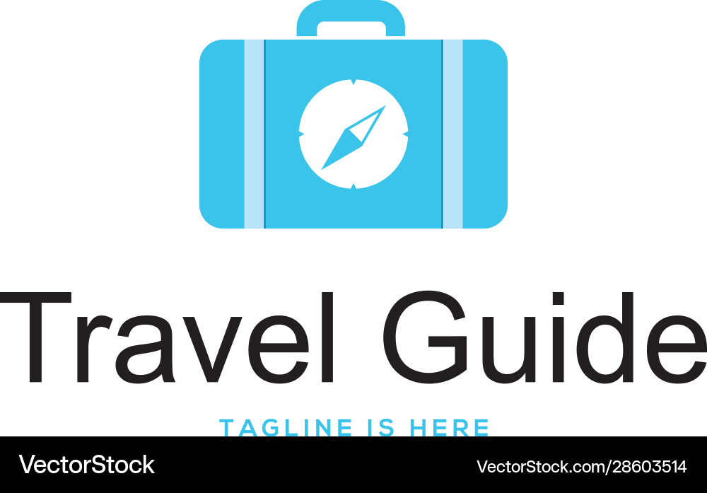 Travel guide logo Royalty Free Vector Image - VectorStock