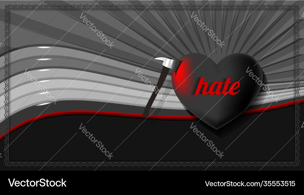 Dark sad poster with gray wavy background black Vector Image