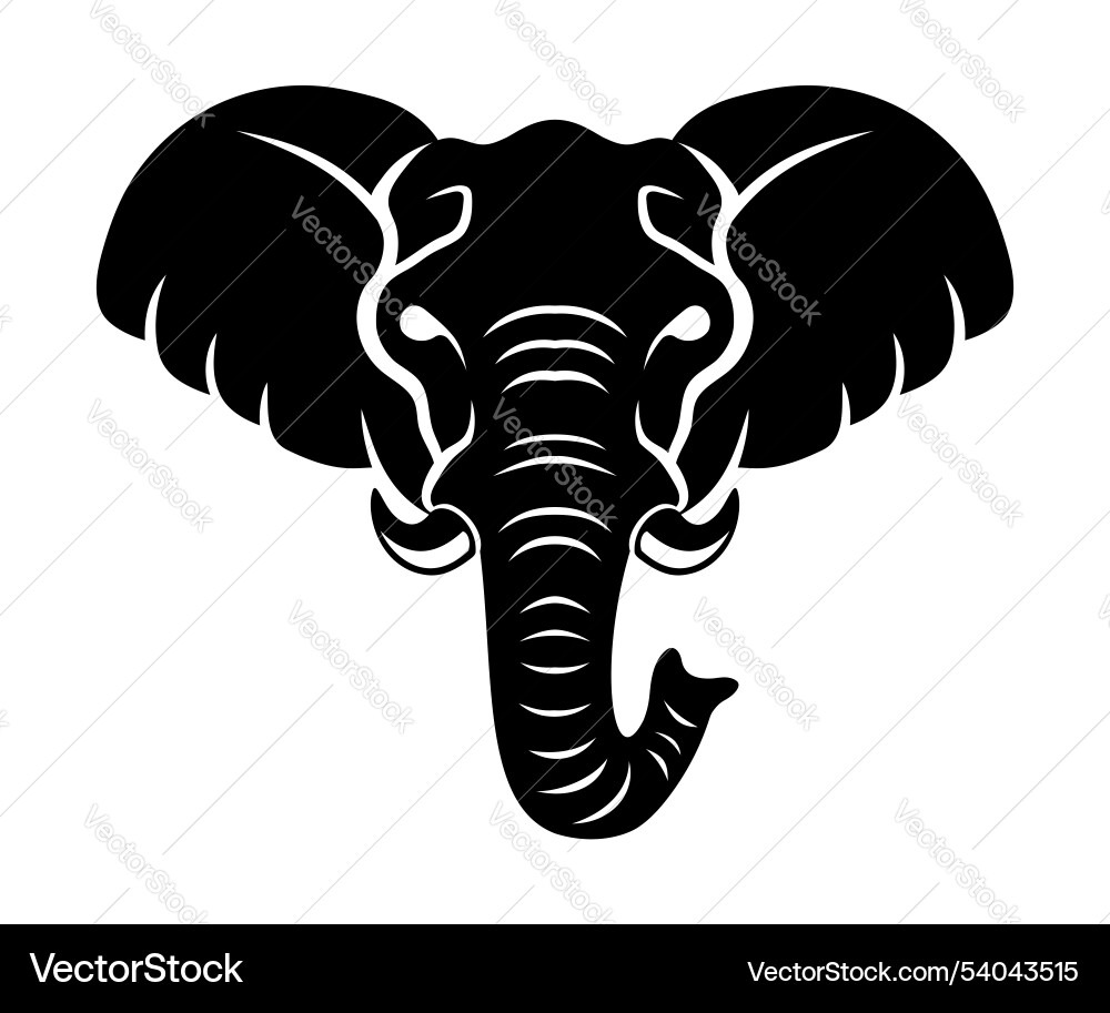 Elephant head icon Royalty Free Vector Image - VectorStock