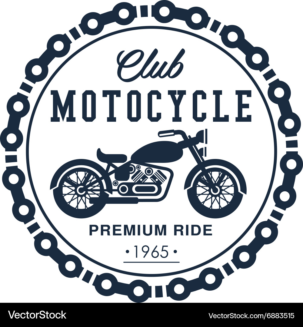 Motorcycle Badge Collection Royalty Free Vector Image