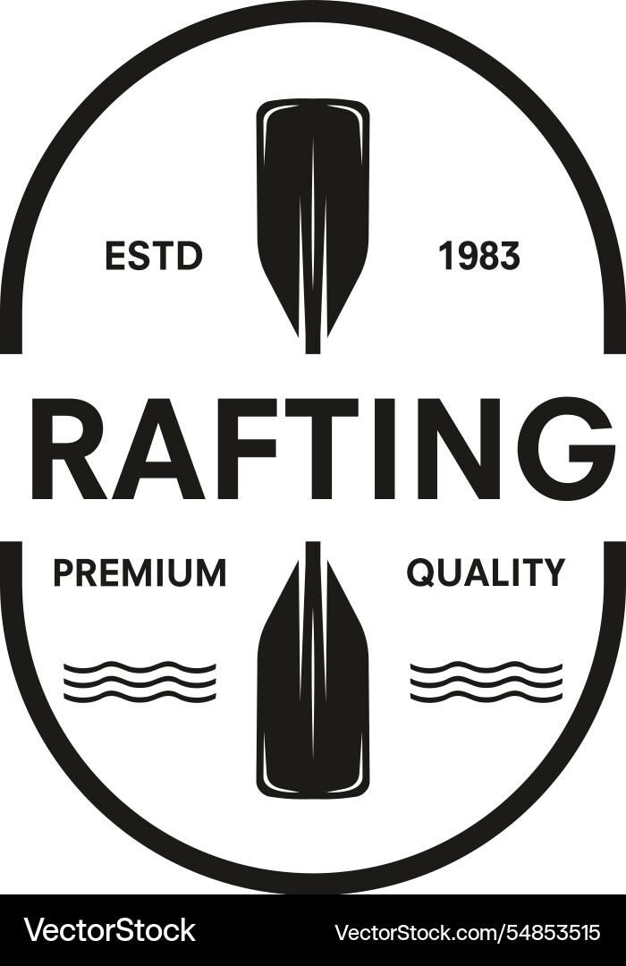 Rafting logo symbol design Royalty Free Vector Image