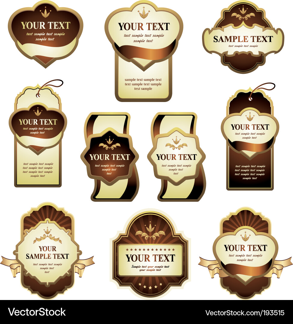 Set of labels Royalty Free Vector Image - VectorStock