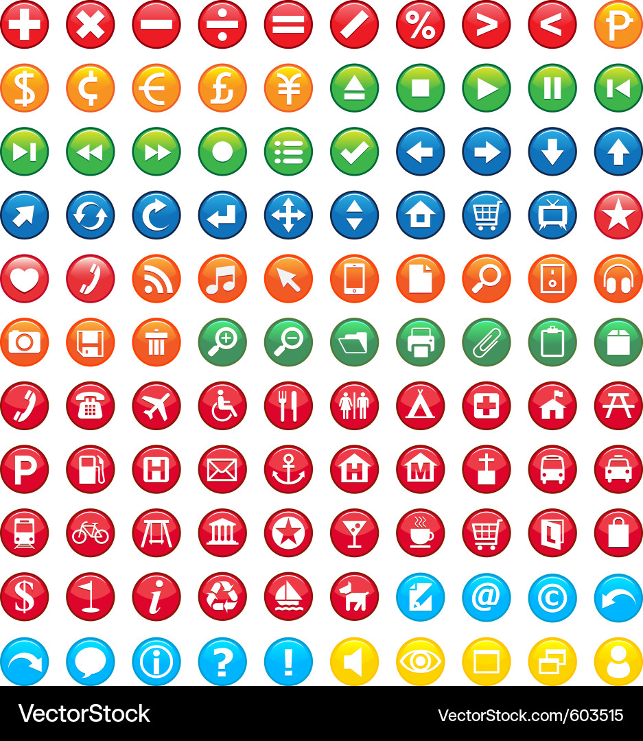 Signange icons Royalty Free Vector Image - VectorStock