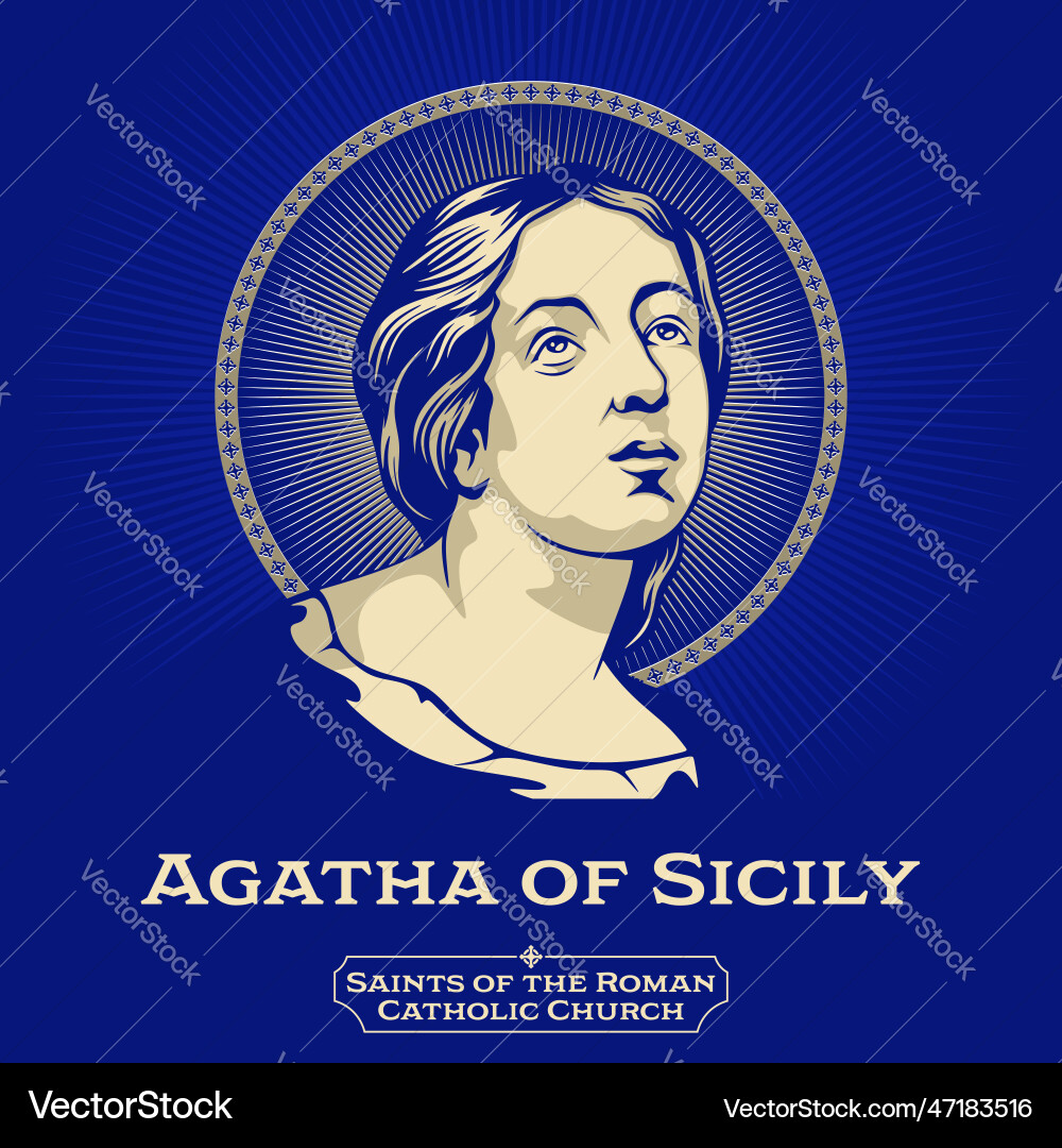 Catholic saint agatha of sicily Royalty Free Vector Image