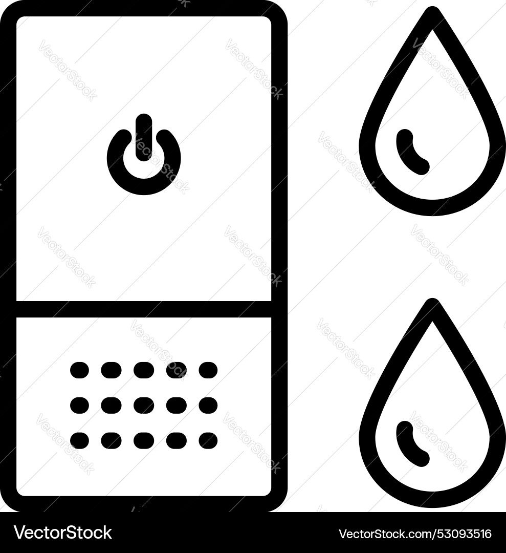 Humidifier device line icon electronic appliance Vector Image