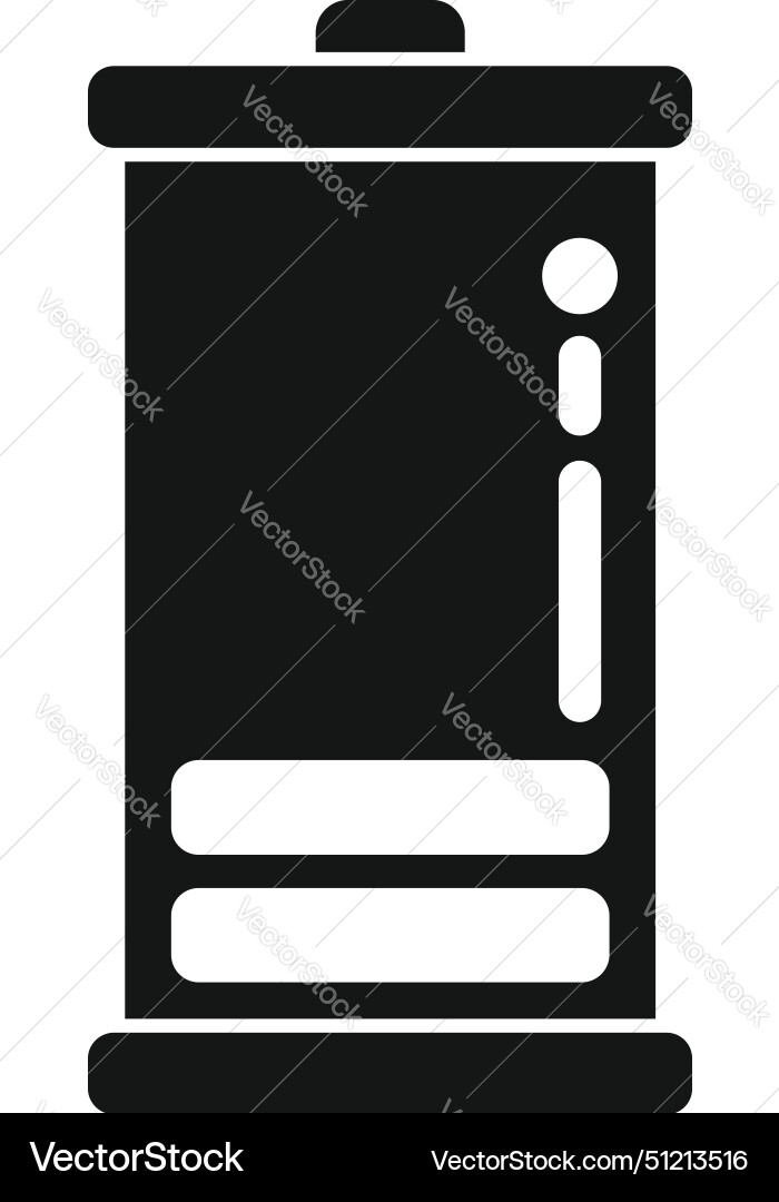 Low electric power battery icon simple Royalty Free Vector
