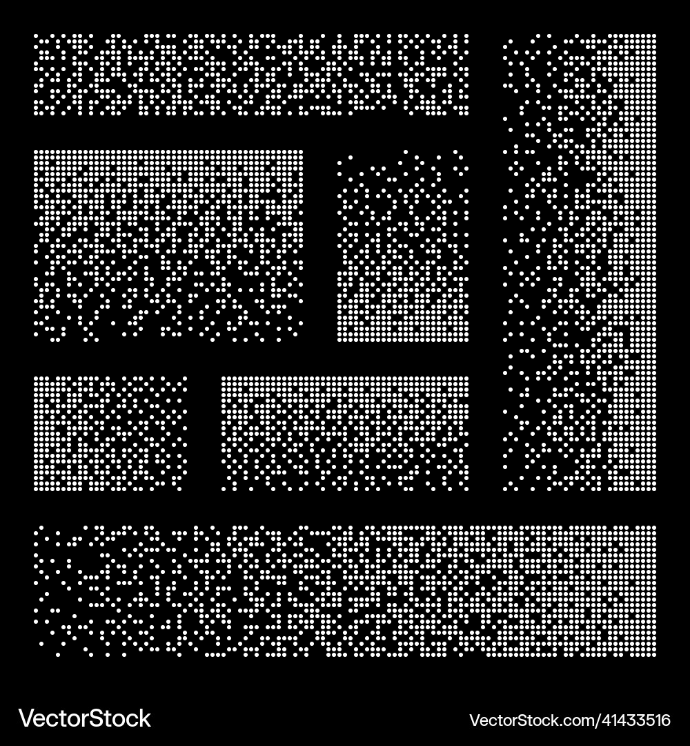 Pixel disintegration decay effect various Vector Image