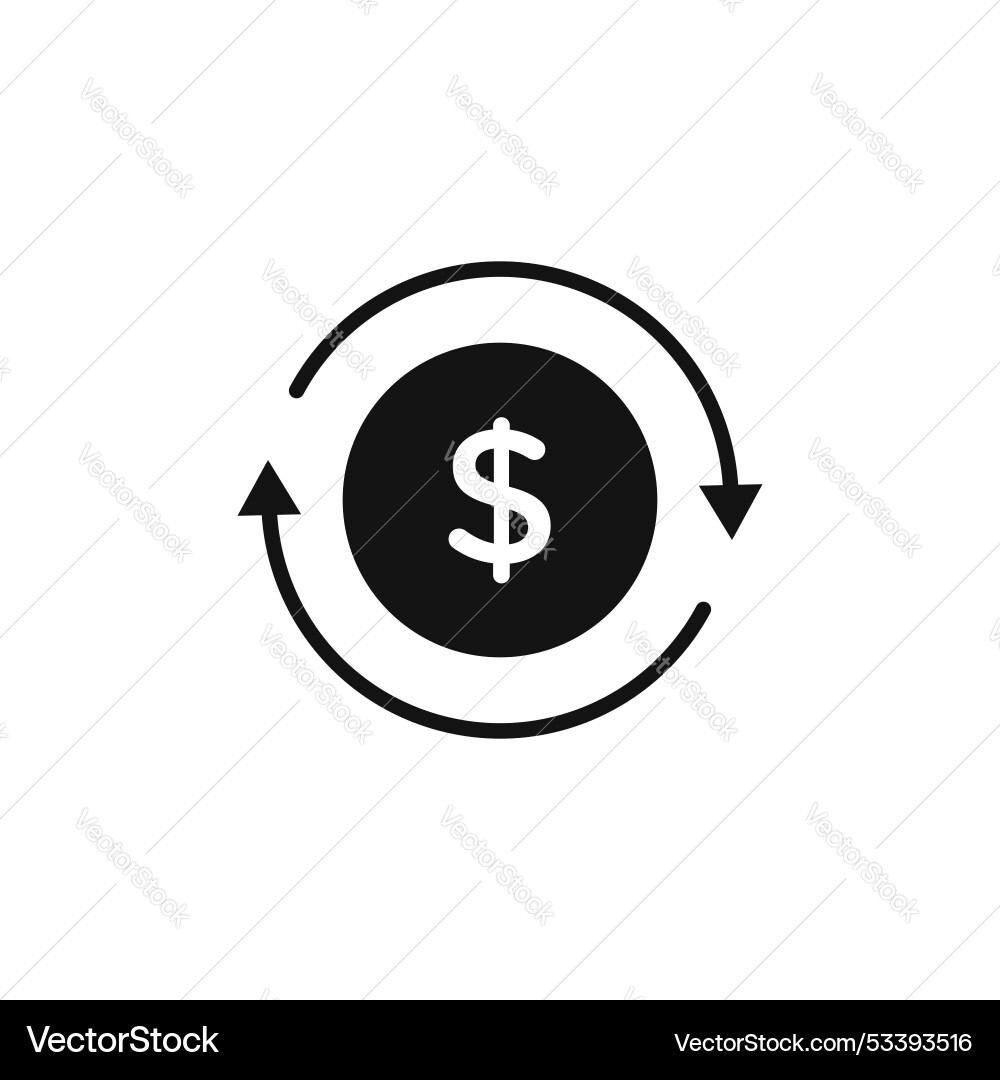 Refund icon isolated on white background Vector Image