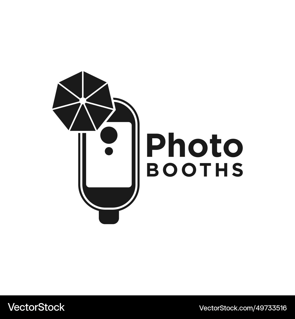 Retro Photo Booth Logo Royalty Free Vector Image
