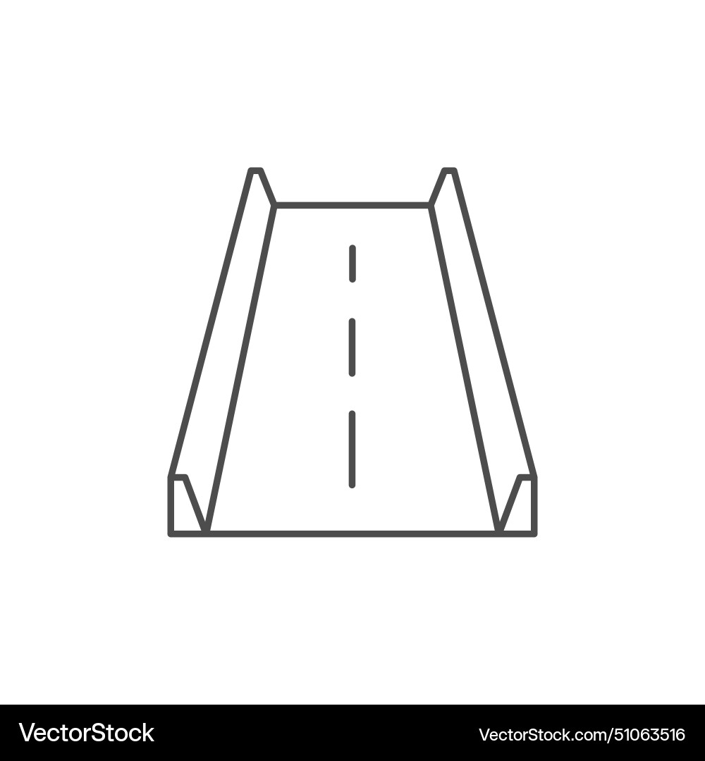 Road safety fence line icon Royalty Free Vector Image