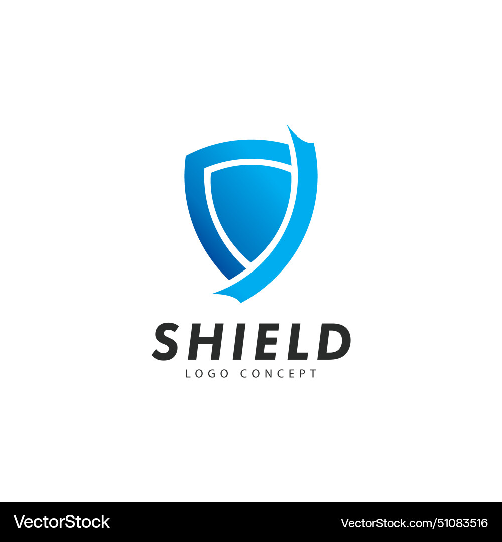 Security shield logo design flat style Royalty Free Vector