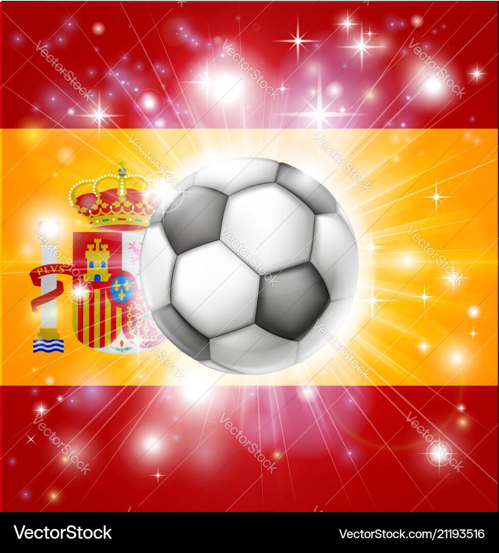 Spain soccer flag Royalty Free Vector Image - VectorStock