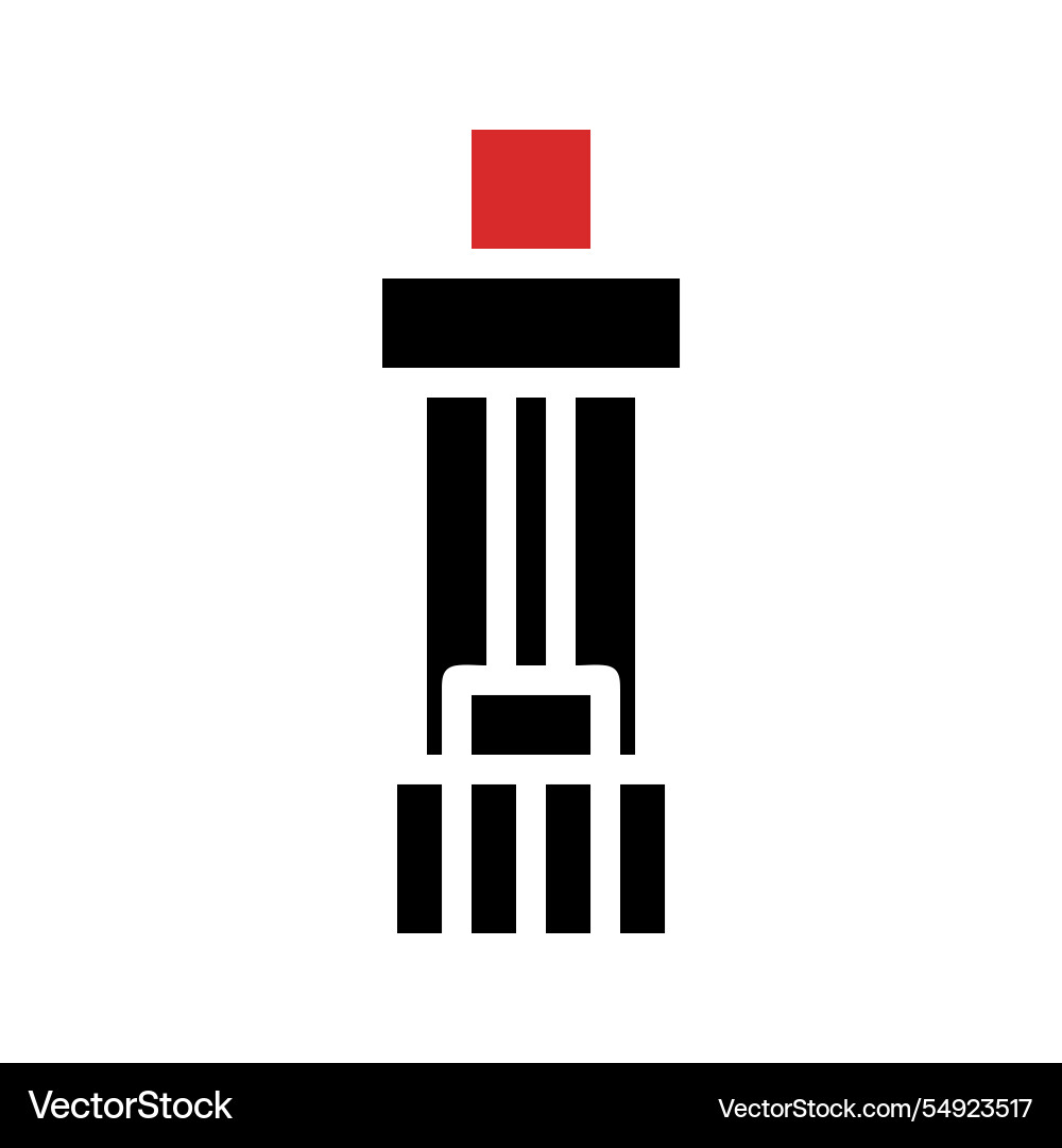 Abstract monumental pillar logo design concept Vector Image