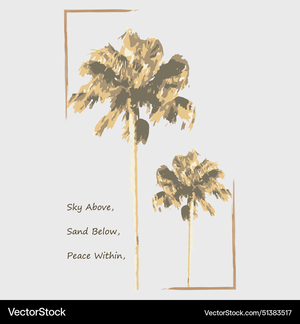 Aloha typography with palms tree for t-shirt Vector Image