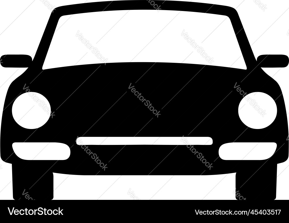 Black and White Car Icon Royalty Free Vector Image
