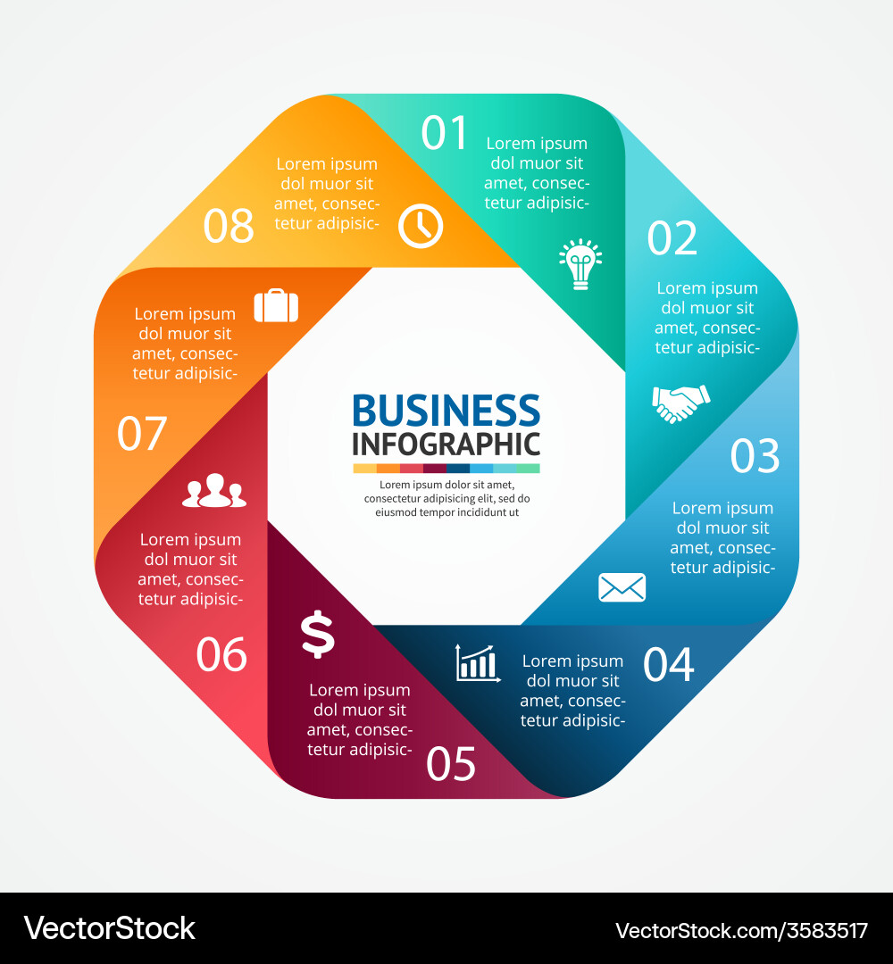 Circle infographic template for diagram graph Vector Image