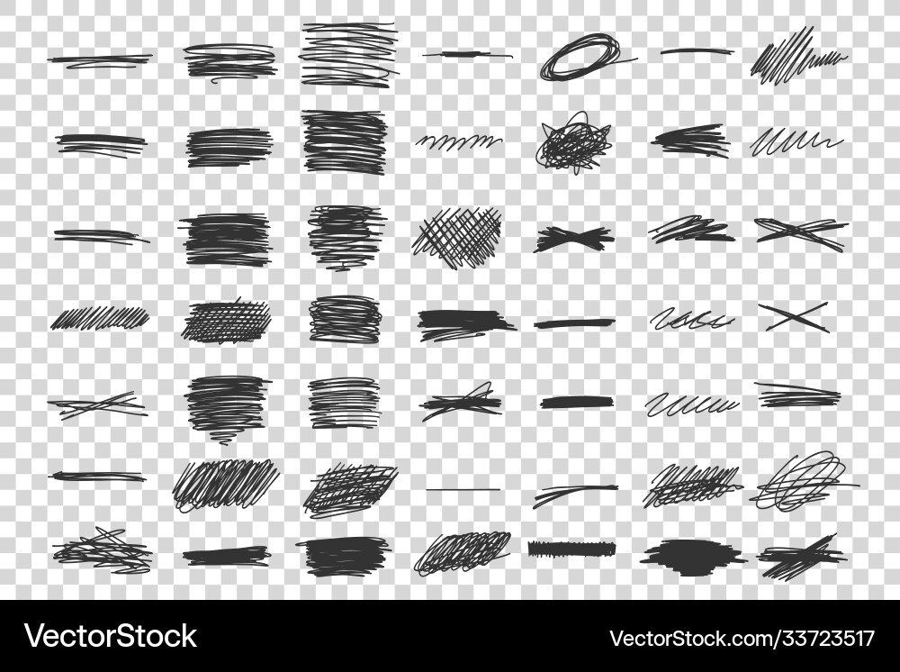 Hand Drawn Doodle Set Royalty Free Vector Image