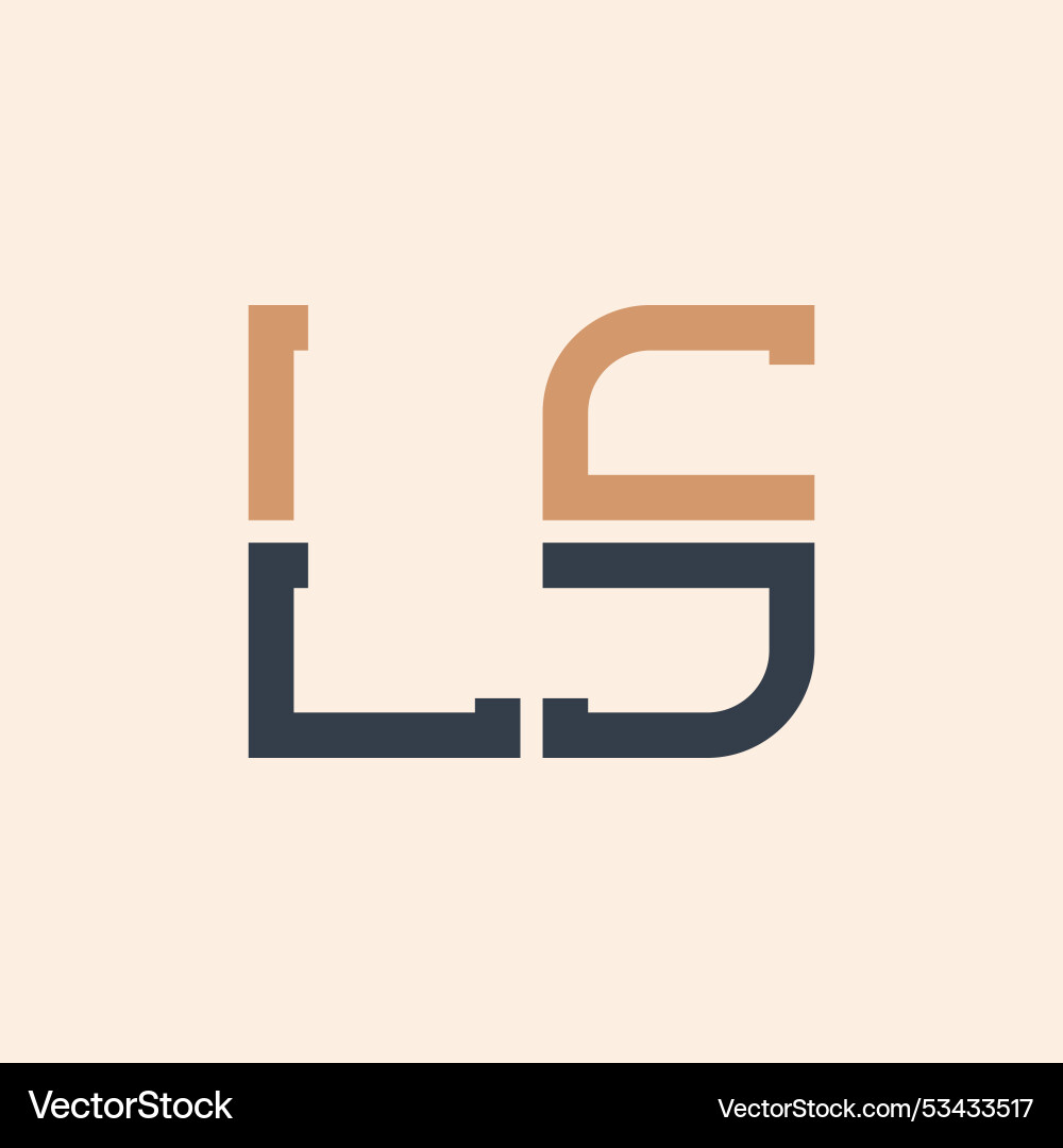 Modern ls letter logo design creative and Vector Image