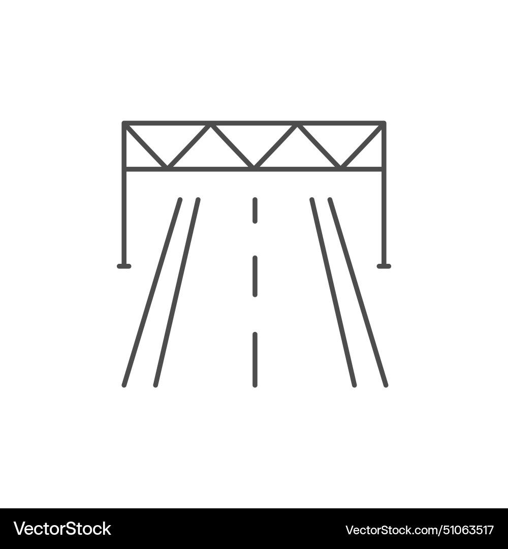 Road billboard line outline icon Royalty Free Vector Image