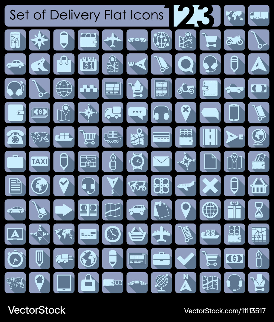 Set of delivery icons Royalty Free Vector Image