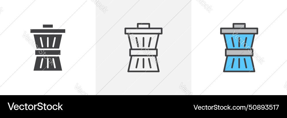 Waste reduction icon set reduce energy plastic Vector Image