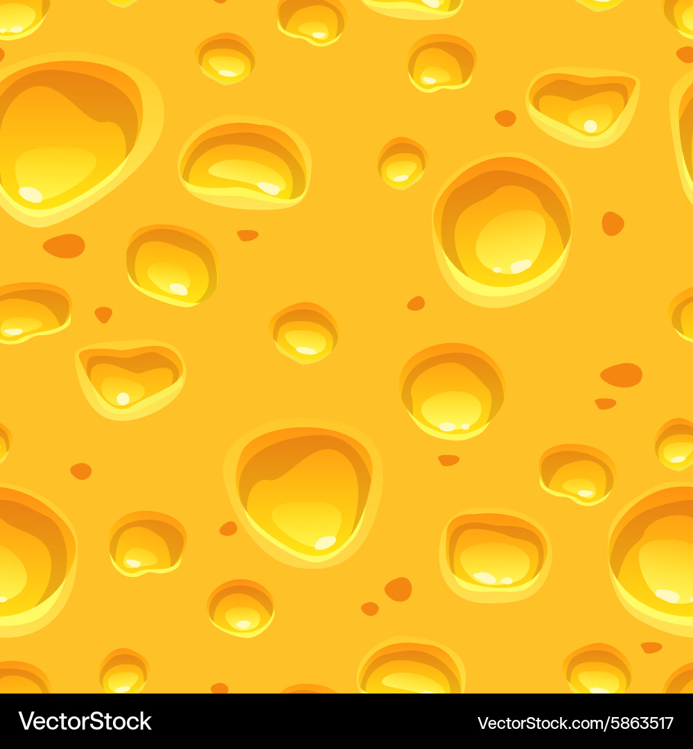 Yellow cheese seamless pattern Royalty Free Vector Image