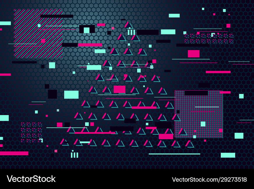 Abstract glitch style background glitched Vector Image