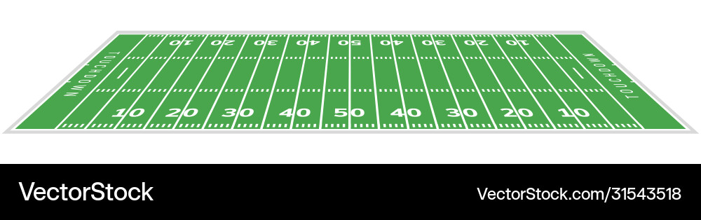American Football Field Royalty Free Vector Image