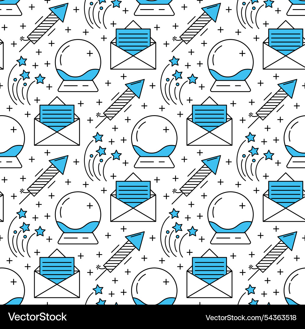 Christmas seamless pattern with sparkling stars Vector Image