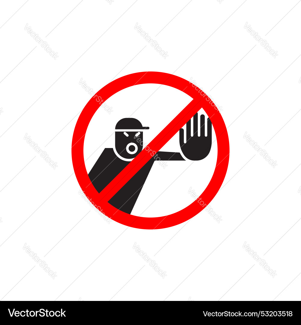 Do not enter sign icon set stop and traffic Vector Image