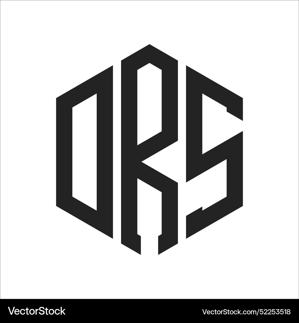 Drs logo design initial letter monogram Royalty Free Vector